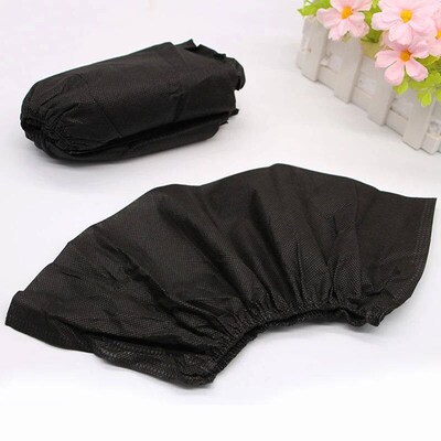 100Pack Disposable Shoe vers Black Non Slip Boot Booties ver