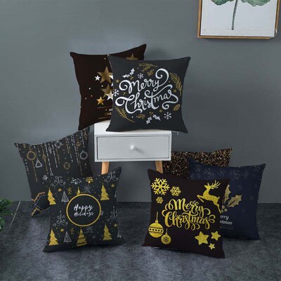 45x45cm Merry Christmas Pillowcase  Christmas Decor for Home