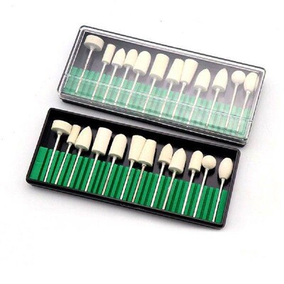 12 Pcs Wool Polishing Head W/ 2.35mm Shank Engraver