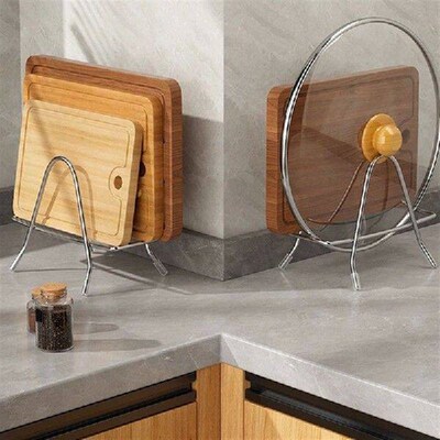 Chopping Board Holder Stainless Steel Pan Lid Rack Cutting