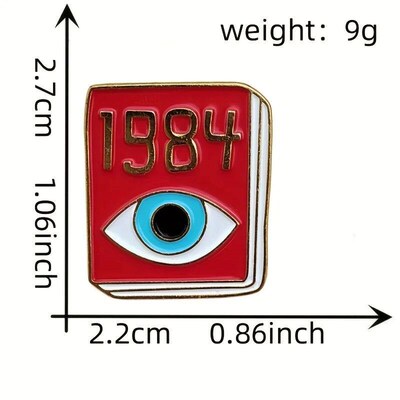 1984 Novel-Inspired Brooch - Durable Metal Badge for Men,