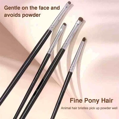 Soft Hairs Eye Makeup Brush Plastic Handle Small Tapered Bru
