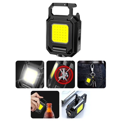 XPE Keychain Light 1000LM COB LED Pocket Work Light 800mAh T