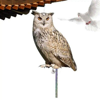 Y17A Acrylic Bird Repeller Simulation Owl Reflective Bird