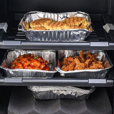 10Pcs 6/7/8 Inch Food Tin Foil Tray Non-stick Reusable Alumi
