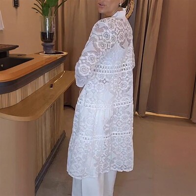 2025 Independent Station Lace Lace Shirt Long Top