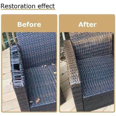 G32C Flat Wicker Repair 220ft Wicker Furniture Repair Dark