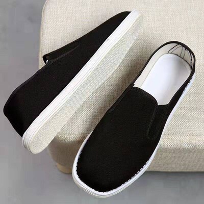 Old Beijing Cloth Shoes Mens One Foot Pedal Handmade Thousa