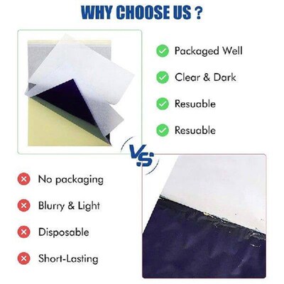 J1UL1N Tattoo Stencil Paper 40 Sheets Transfer Paper