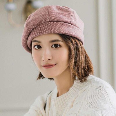 Beret Children Autumn and Winter tendy All-match Plaid Beret
