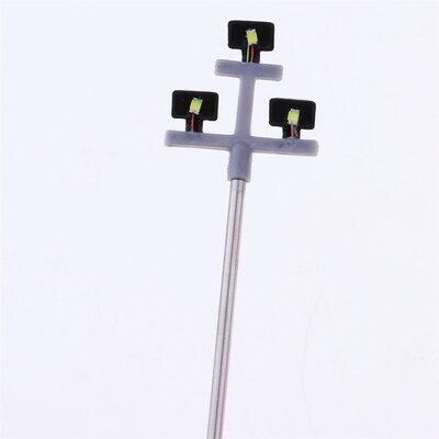 5 Pcs HO OO Scale Model Train Light Railway LED Lamp Post Sr