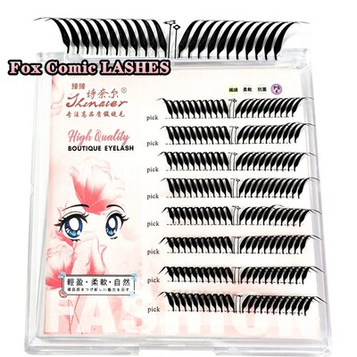 New8-15mm  Fox Comic Spire Lashes Premade Fans Eyelashes Ext