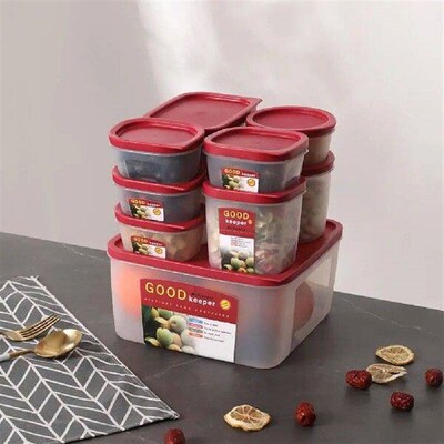 10 Pcs/Set Crisper Boxes Reusable Pizza Leftover Storage