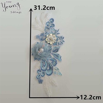 New Arrival Sequin Lace Mesh Lace imitatoon Pearl Lace Flowe