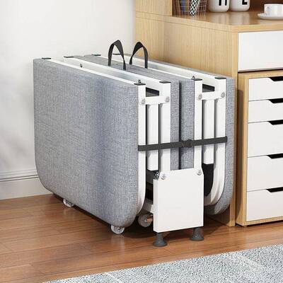 四折折折叠床床公午休折叠FLK床办室神器滑轮折叠简易便携四折叠