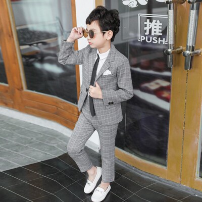 3-11y Kids Pant Blazers Set Spring Autumn Boys Blazer + Pant