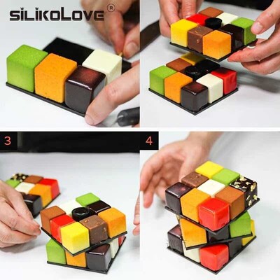 15Cavity Silicone Mold Cube Non Stick Dessert Pastry Mold Ma