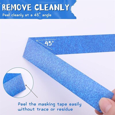 Blue Painters Tape Temperature Resistance Multi Size Clean