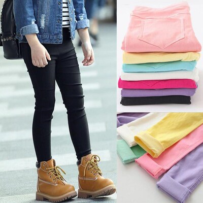 Spring Summer Girls Leggings Kids Girl Slim Pencil Pants Aut