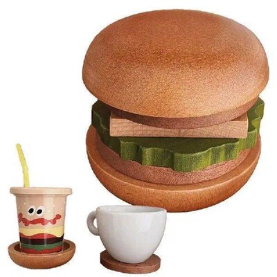 Coasters Set For Table Drink Coaster 6Pieces Wooden Fun Cup
