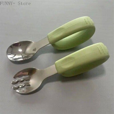 Childrens Dining Utensils Set Bendable/Straight Head Part