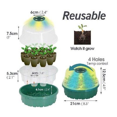 25W Plant Heat Mat with Round Seed Starter Tray Germination