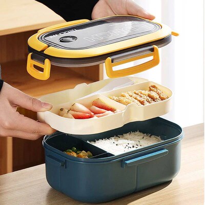 Single Double-layer Lunch Box Portable Compartment Fruit Foo