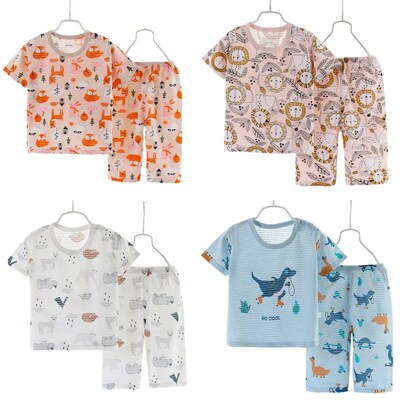 Summer Children Sleepwear Boys Suits Breathable Home Clothes