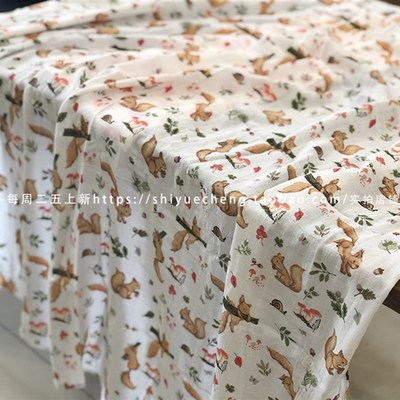 出口级muslin纱布巾70%竹+30%棉 丝滑凉爽吸水透气婴童多功能盖毯