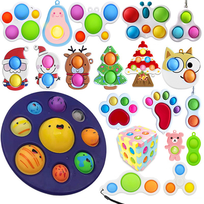 Eight Planets Simple Dimple Popset Fidget Sensory Toy keycha