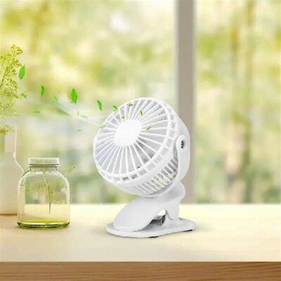 Mini Fan With Clip Rechargeable Clamp-On Personal Desk Fans