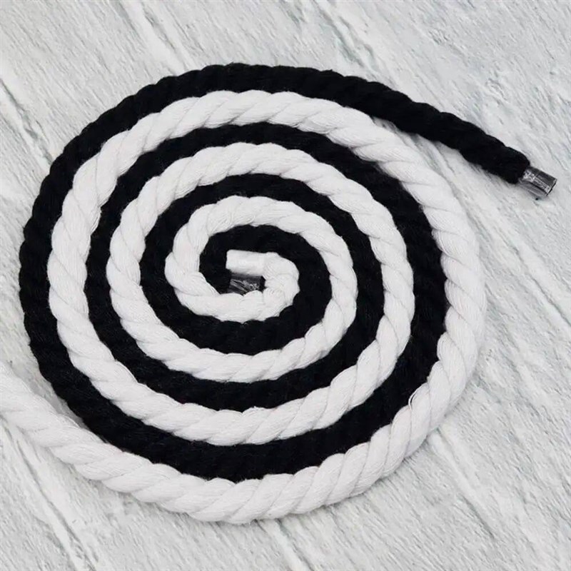 2PCS Round Thick Rope Lace Polyeter Cotton High Quality Soli
