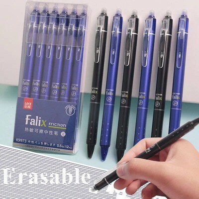 0.5mm Retractable Erasable Gel Pens Set with Refills Black B
