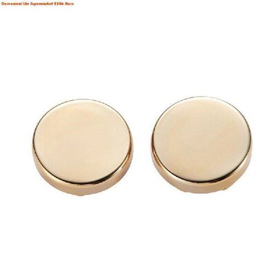 1 Pair Brass Round Cuff Button Cover Cuff Links for Wedding
