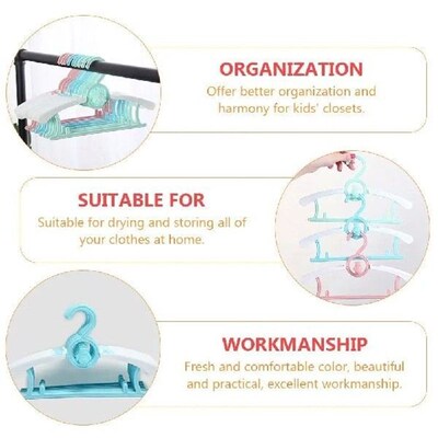Plastic Telescopic Clothes Hanger for Kids Baby Toddler
