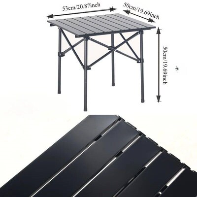 Portable stainless steel folding table, camping barbecue tab
