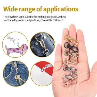 56Pcs Swivel Clasps Set Zinc ALloy Rotating Snap Hooks