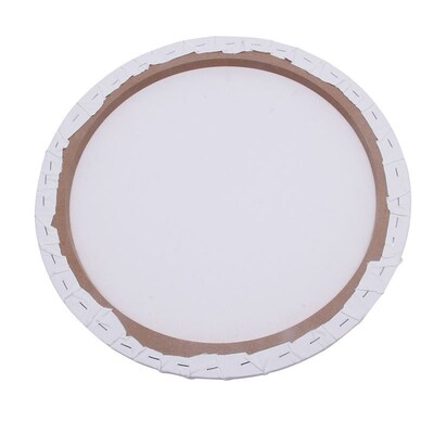 White Blank Panels Round Canvas Board Wooden Frame Art Artis