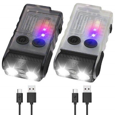 LED Keychain Flashlight: 180 Rotation, Buzzer, for