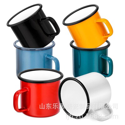 Enamel Mug Outdoor Coffee Cup Enamel Milk Coffee Cup Househo