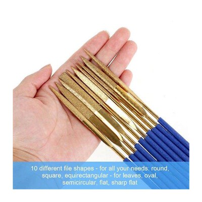 Wooden Handle Files Sturdy Diamond File Set Stable Good