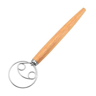 13-inch Oak Handle Flour Beater Flour Mixer Danish Dough Mix