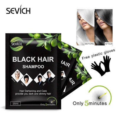 Sevich Blackening Hair Color Shampoo 5pcs/lot 15mis Moisturi