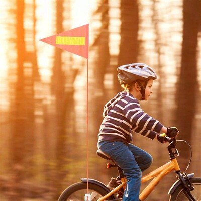 5 Pcs Reflective Pennant Flag Pole Kids Bike Safety
