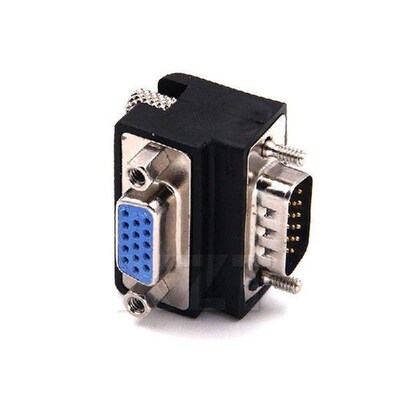 90 Degree Right Angle VGA SVGA Male to Female Converter