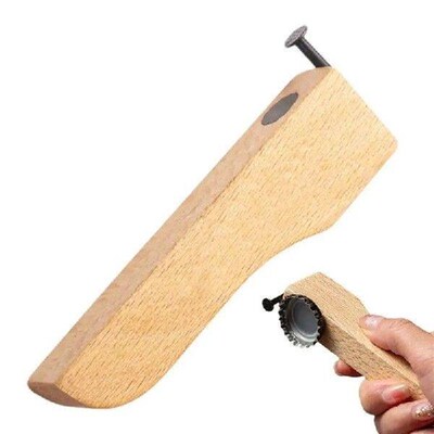 Wood Bartender Bottle Opener DIY Nail Engraving Nail