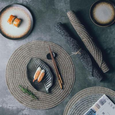 18CM round coasters 36CM hand-woven placemats