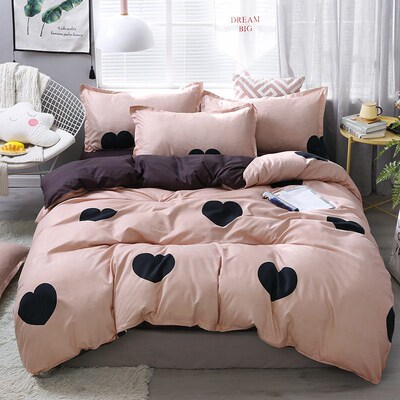 Skin-friendly Home Textile Simple Bedding Four-piece Bed She