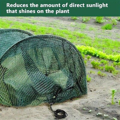 10-Foot Garden Tunnel Shade Net Metal Frame Cloche Hoops
