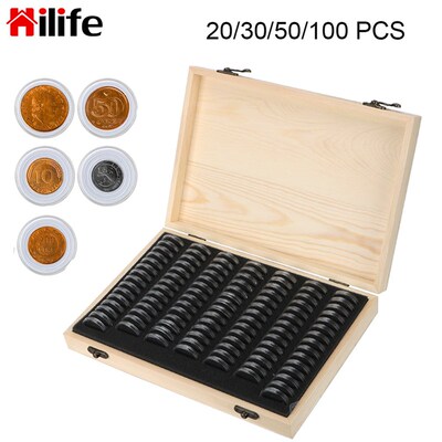 20/30/50/100/120PCS Coins Holder Storage Box Coin Collection